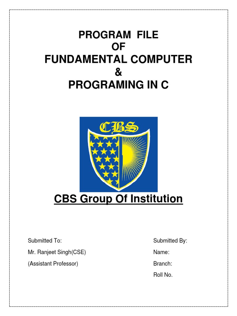 Fundamental Computer And Programing In C Program File Of Pdf String Computer Science