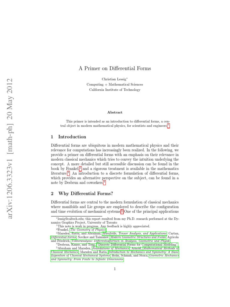 Differential Forms PDF | PDF | Differential Form | Integral