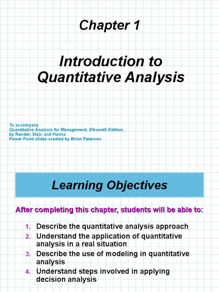 ch01 - Introduction To Quantitative Analysis | PDF | Level Of Measurement | Accuracy And Precision