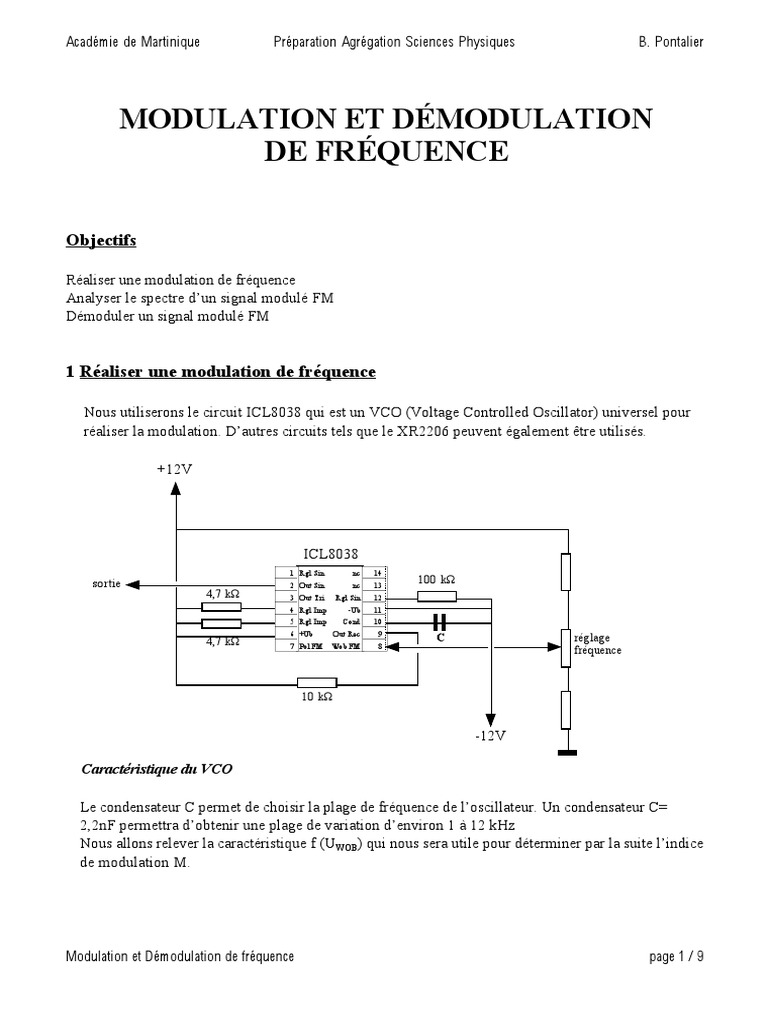 TP Modulation FM | PDF | Modulation de fréquence | Modulation