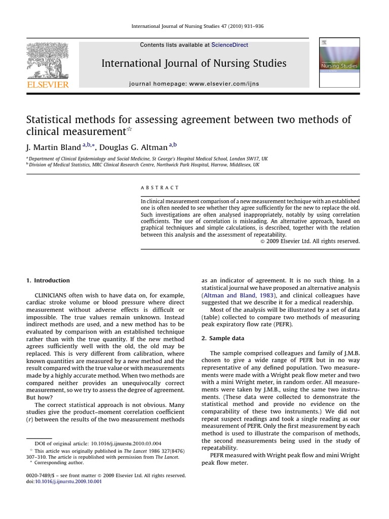 Bland Altman | Download Free PDF | Errors And Residuals | Standard Error