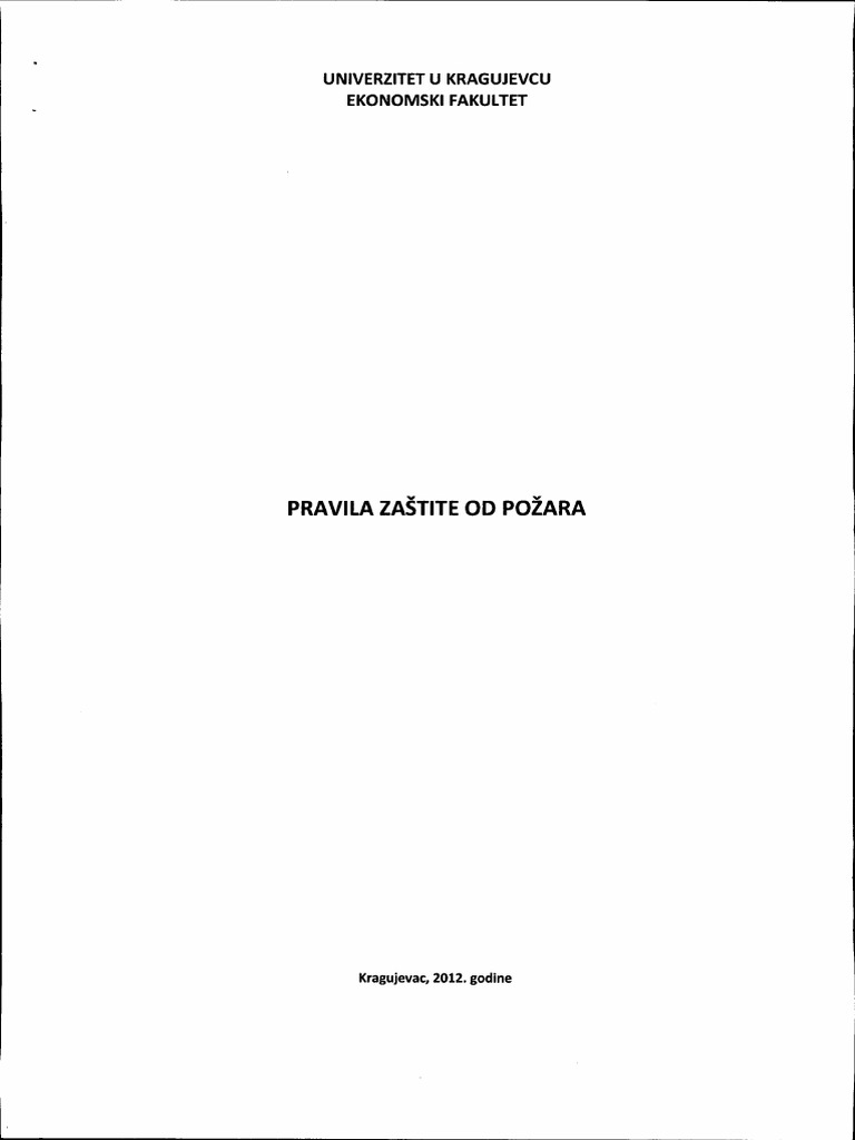 Pravila Zastite Od Pozara FAK - KG PDF | PDF