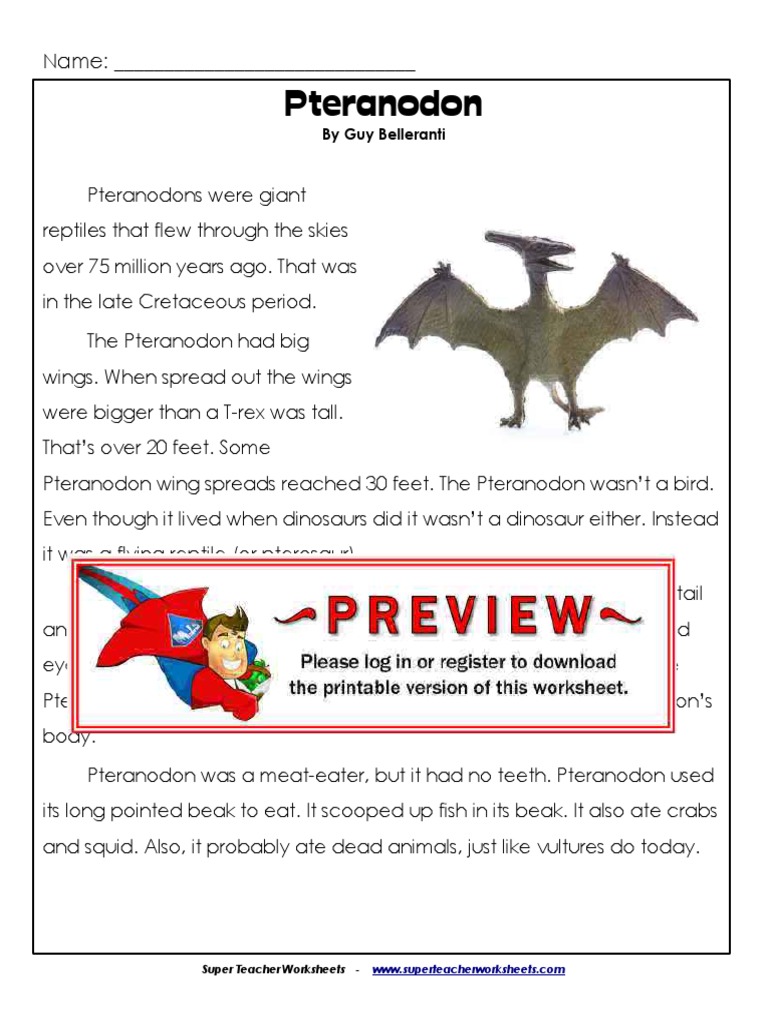 2nd Pteranodon | PDF | Dinosaurs | Science