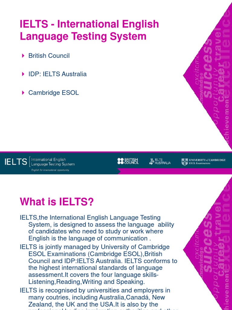 IELTS - International English Language Testing System: British Council ...