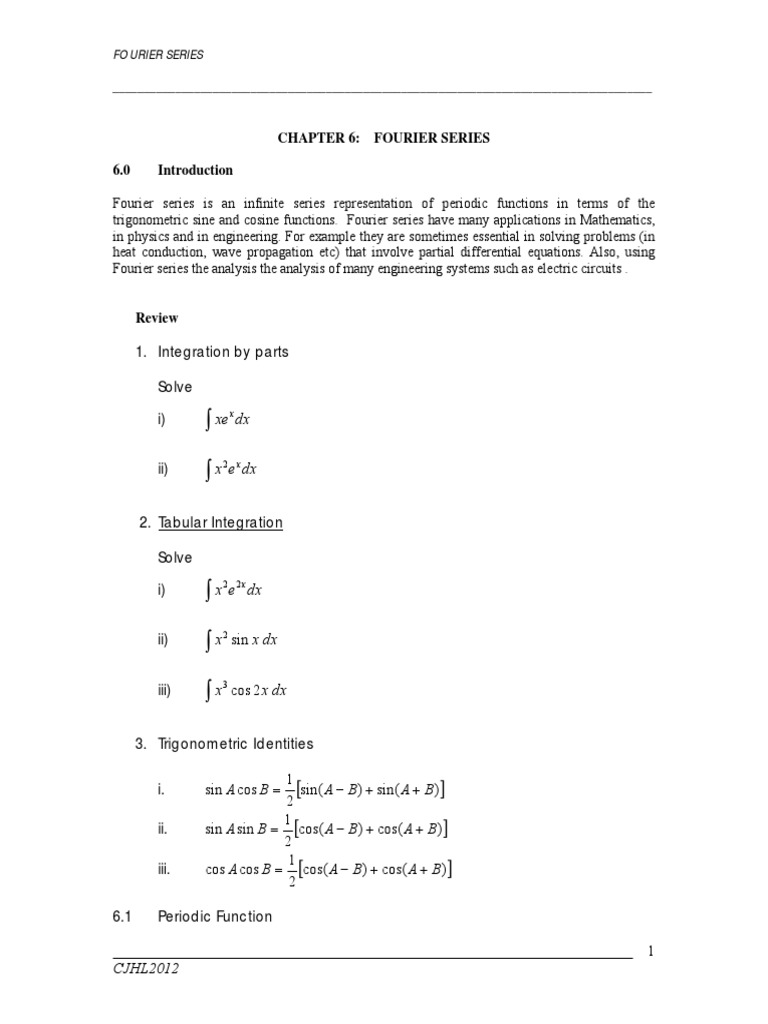 Fourier Series Explained | PDF | Trigonometric Functions | Sine