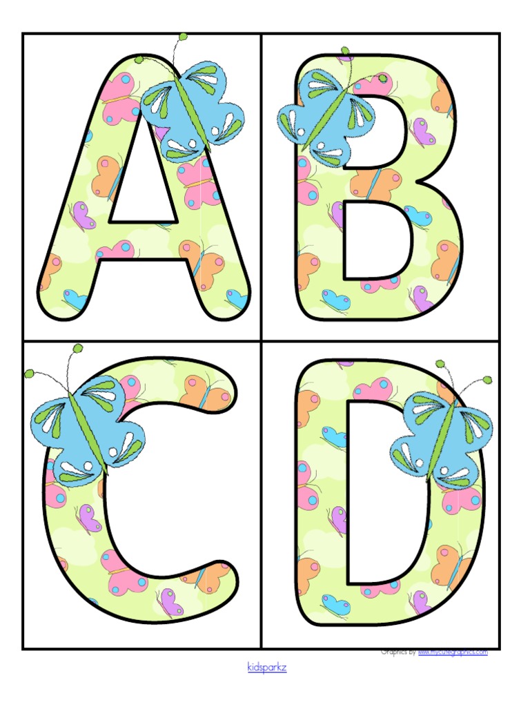 Letters Large Butterfly | PDF