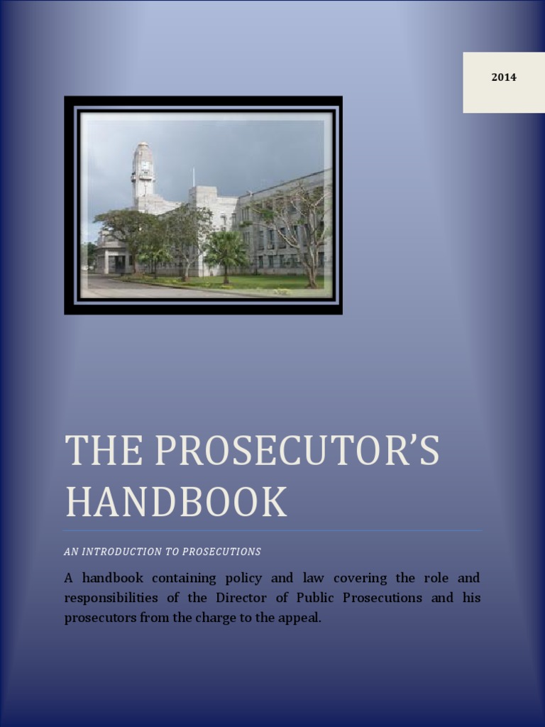 Prosecutors Handbook | Download Free PDF | Prosecutor | Criminal ...
