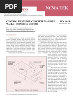 Control Joints For Concrete Masonry Walls - Empirical Method: TEK 10-2C ...