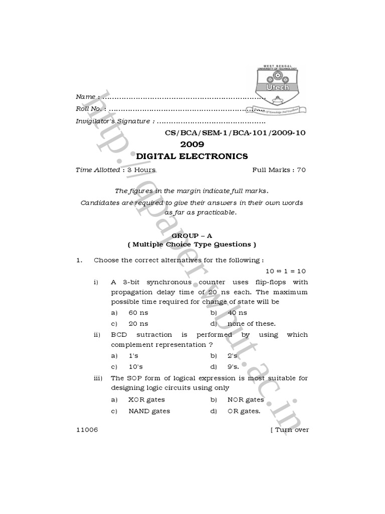 Bca 101 | PDF | Digital Electronics | Computer Engineering