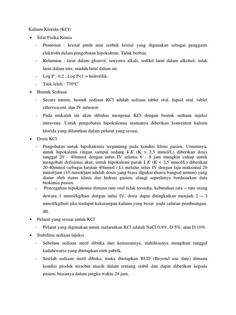 Kalium Klorida | PDF