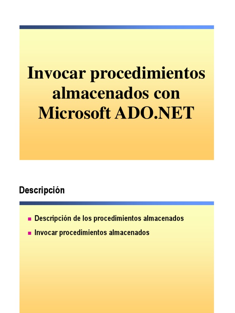 Uso de Procedimientos Almacenados | PDF | Servidor SQL de Microsoft | Datos
