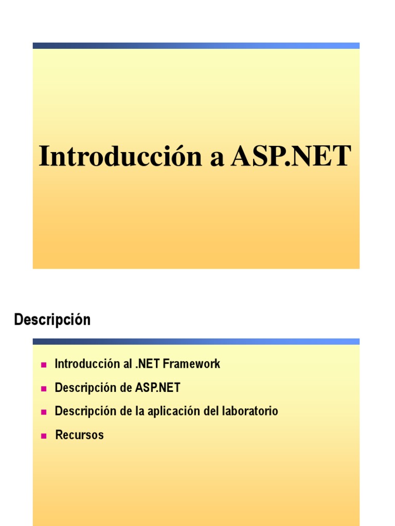 Introduccion A | PDF | .NET Framework | Páginas del servidor activo