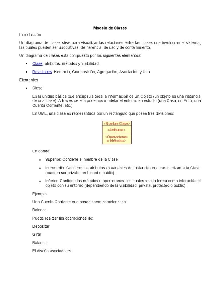 Modelo de Clases | PDF