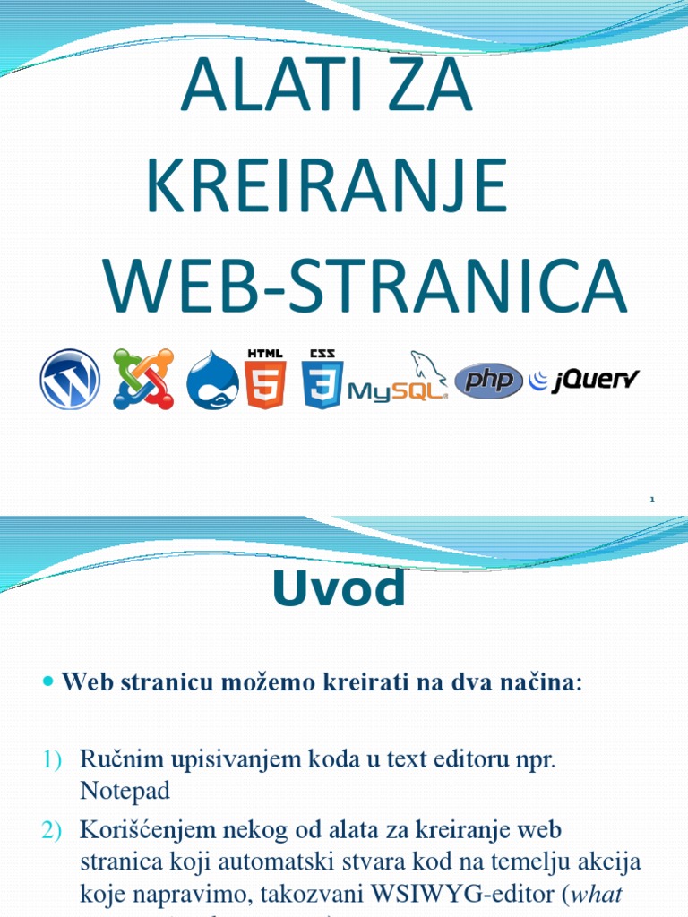 Alati Za Kreiranje Web Stranica | PDF