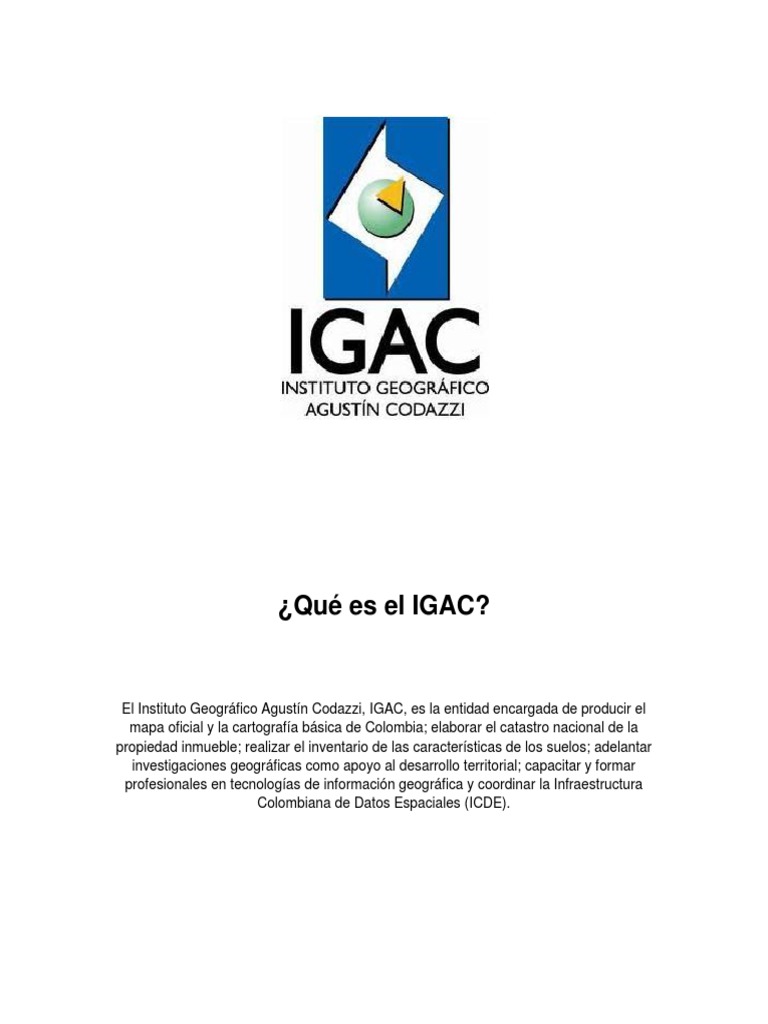 Qué es el IGAC | PDF | Informática y tecnología de la información | Science