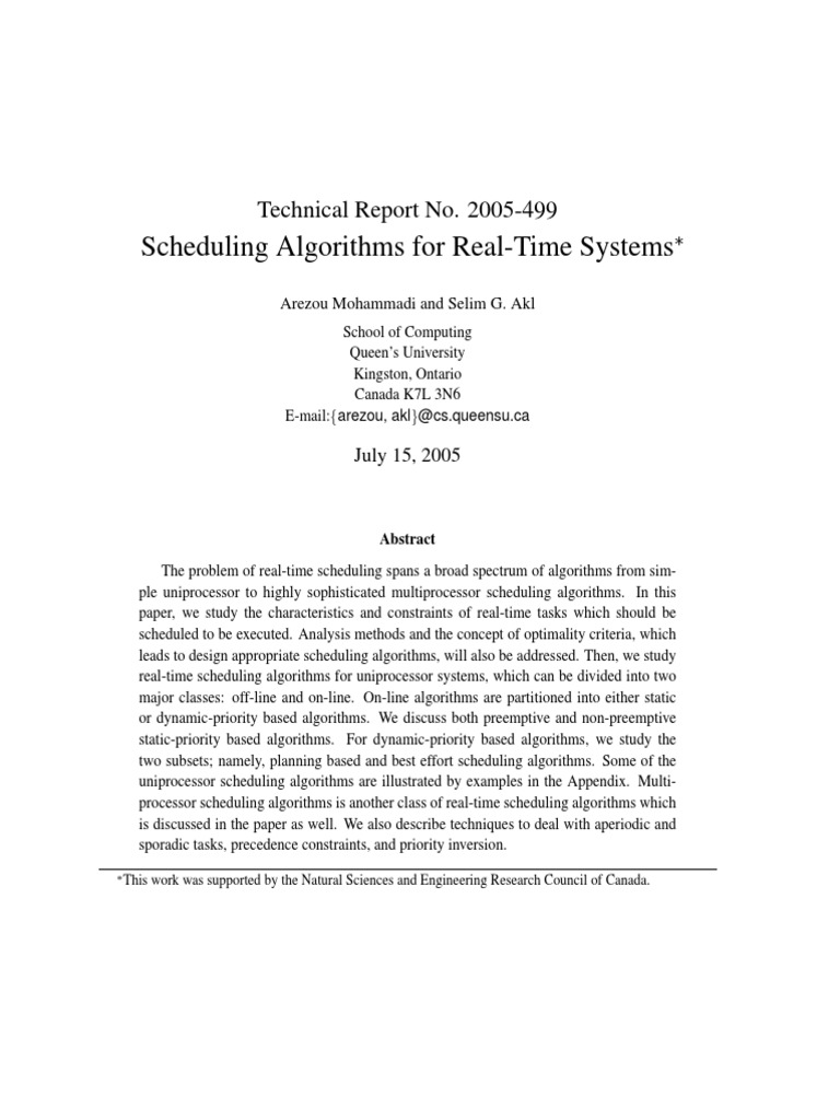 Scheduling PDF | PDF | Real Time Computing | Scheduling (Computing)