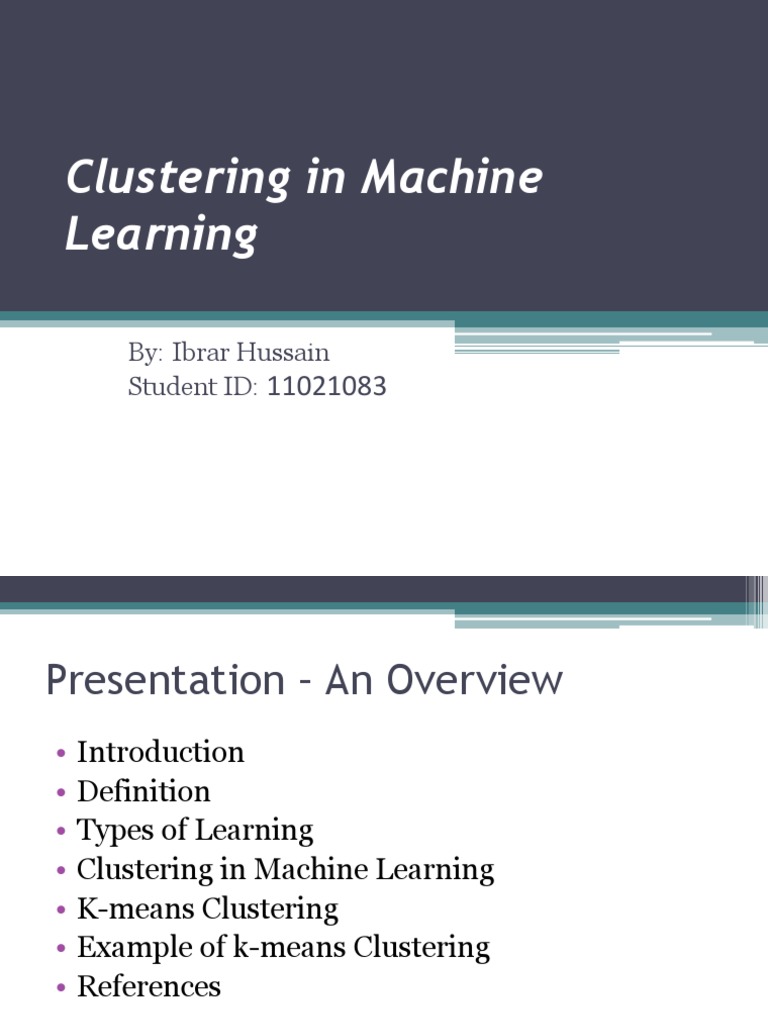 Machine Learning | PDF | Machine Learning | Cluster Analysis