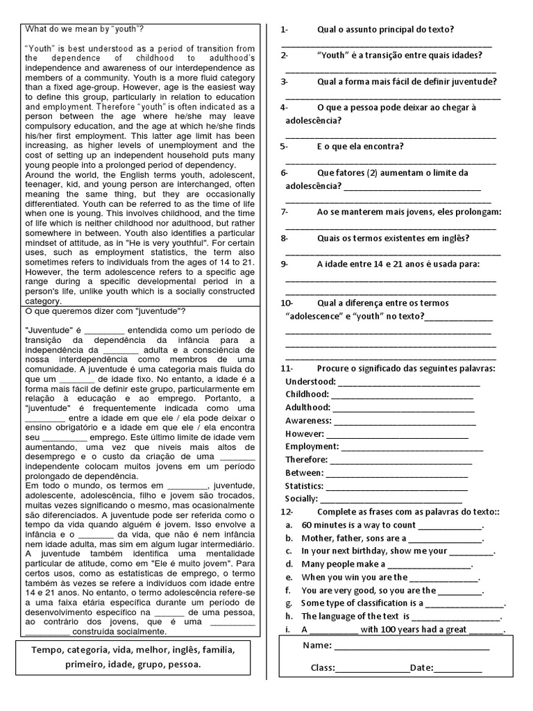 Texto Sobre Adolescência | PDF | Youth | Human Development
