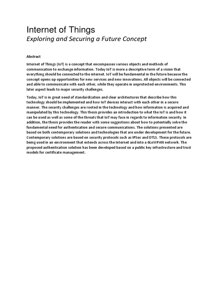 Internet of Things | PDF