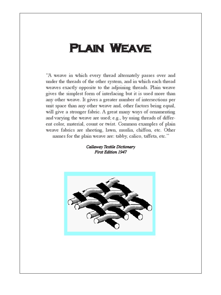 Plain Weave Samples | PDF | Weaving | Loom