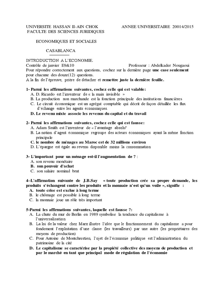 QCM v1 Intro 1 PDF | PDF | Valeur (Économie) | Devises