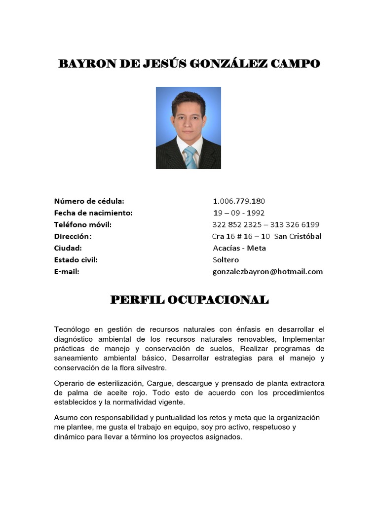 Bayron Gonzalez Hoja de Vida - PDF 2 | PDF | Aprendizaje | Science