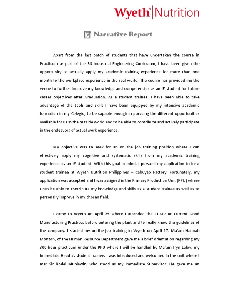 Narrative Report | Inventory | Technology