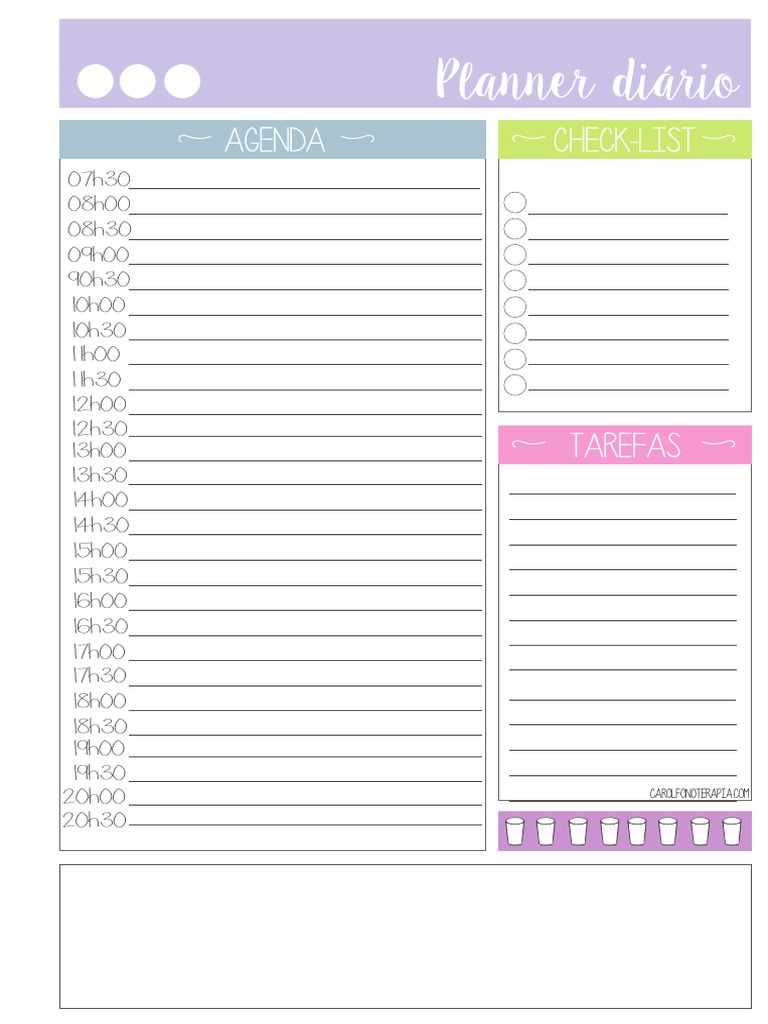Modelo Planner Diario Sem Logo1 | PDF