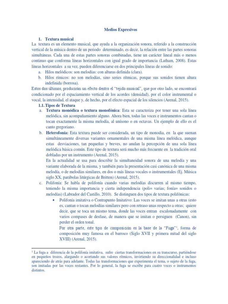 Medios Expresivos | PDF | Melodía | Armonía