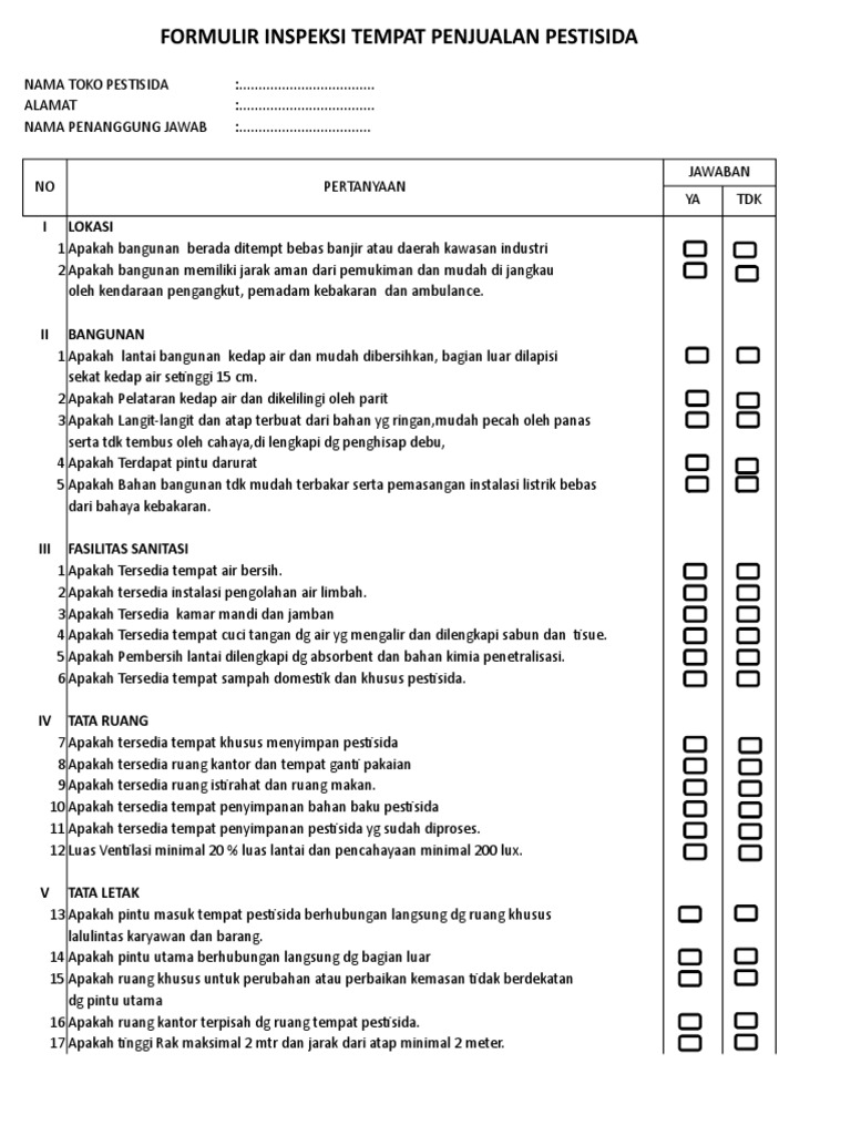 Formulir Is Pestisida. | PDF