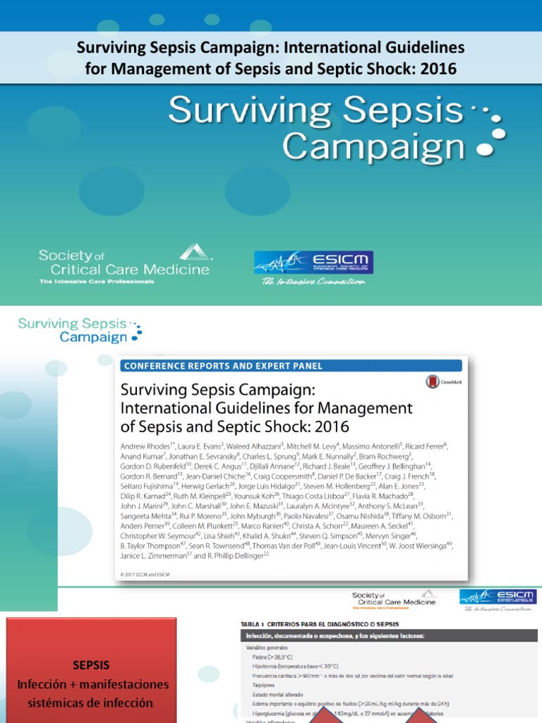 Surviving Sepsis Campaign 2016 Guidelines Presentation Final Español ...