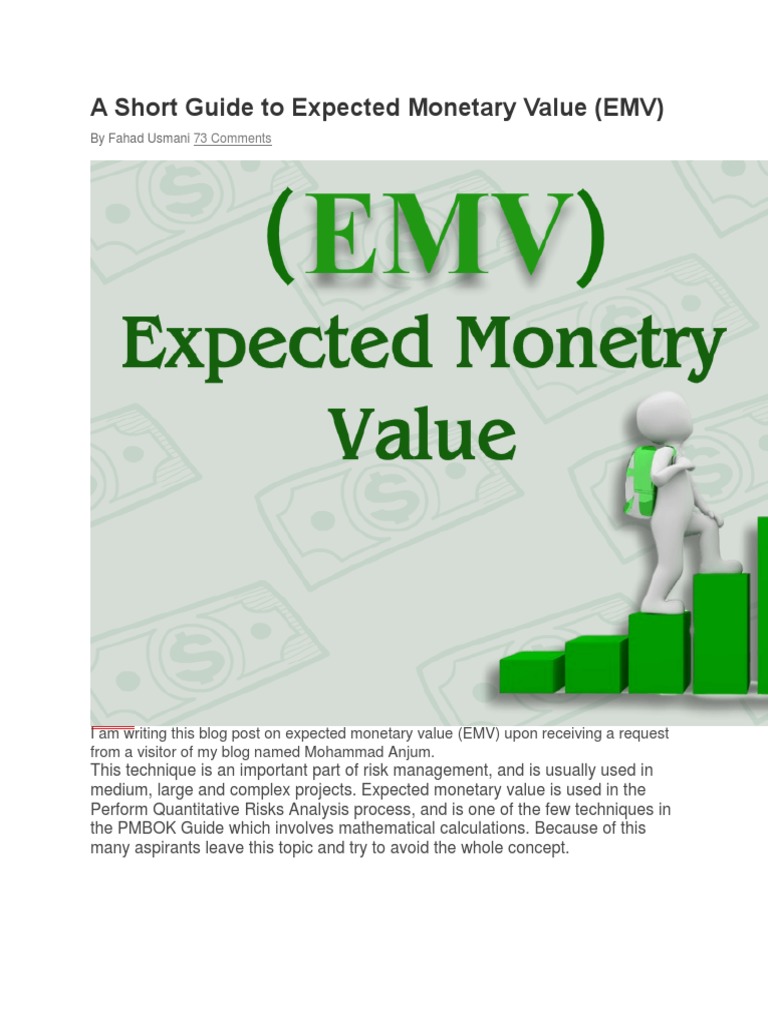 A Short Guide To Expected Monetary Value | Download Free PDF | Expected ...