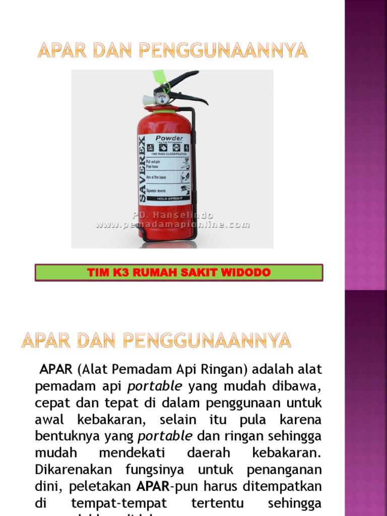 Apar Dan Penggunaannya | PDF