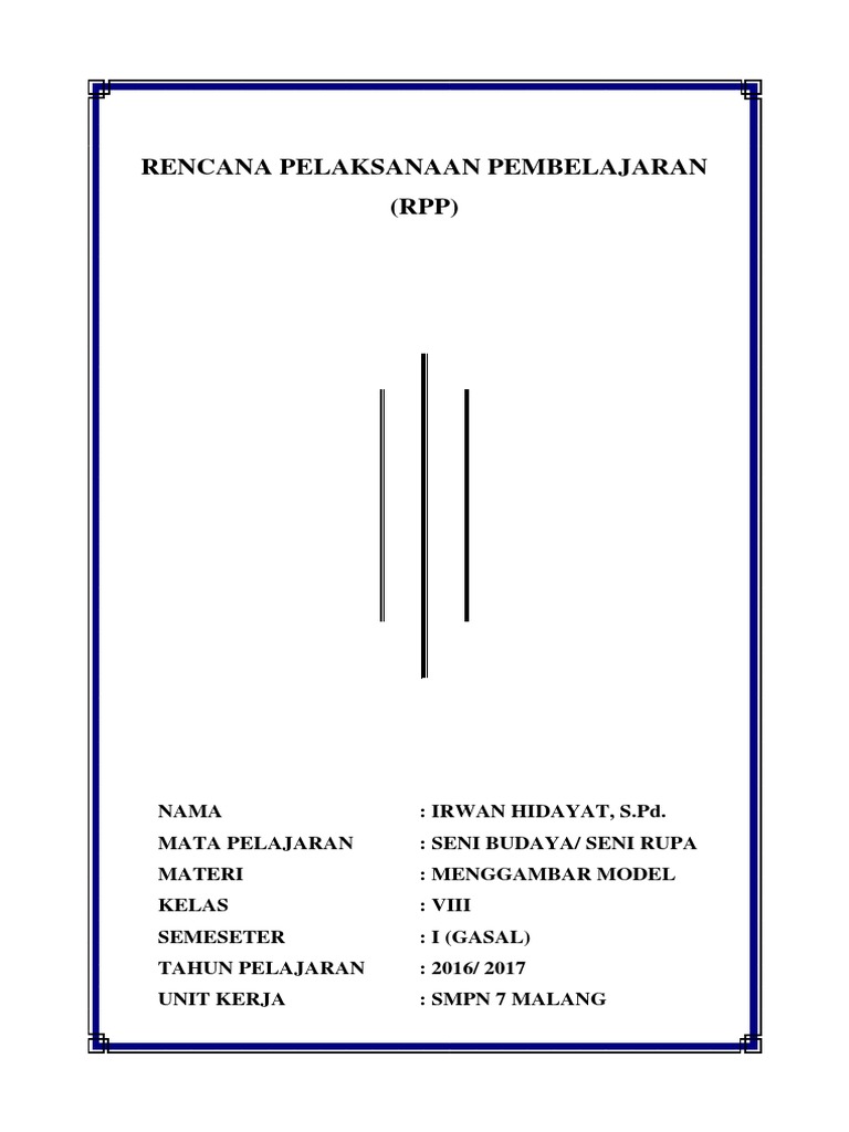 8.1 RPP Seni Budaya Kelas 8 - Menggambar Model | PDF