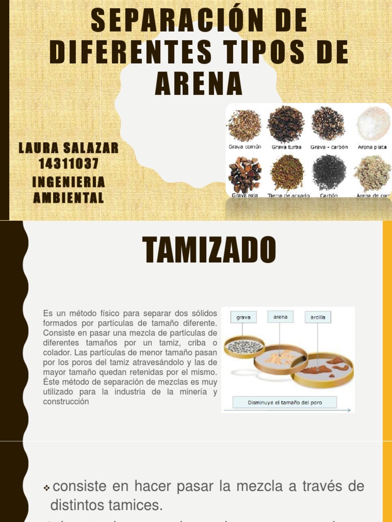 Separación de Diferentes Tipos de Arena | Química | Ingeniería