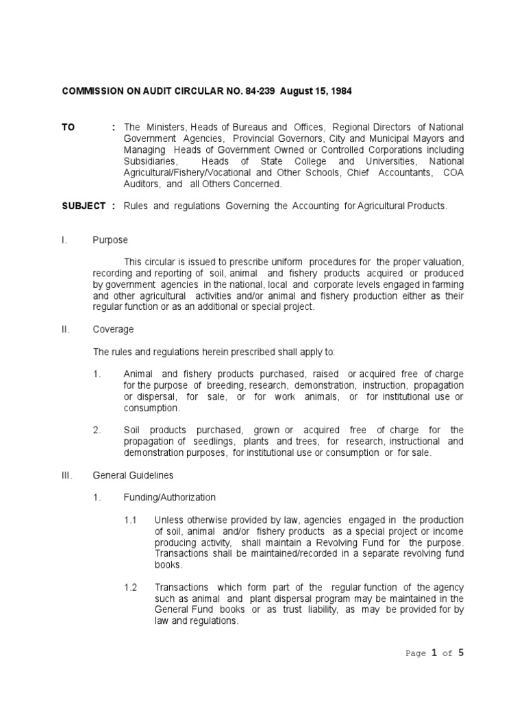 Biological Assets C84-239 | Real Estate Appraisal | Inventory