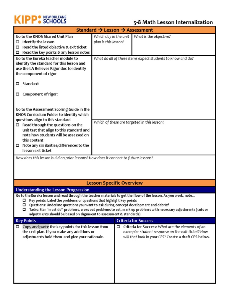 Internalization Guide 5-8 Eureka | PDF | Educational Assessment ...