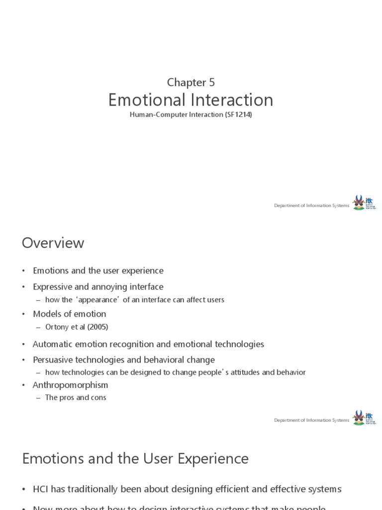 Emotional Interaction | PDF | Human–Computer Interaction | Emotions