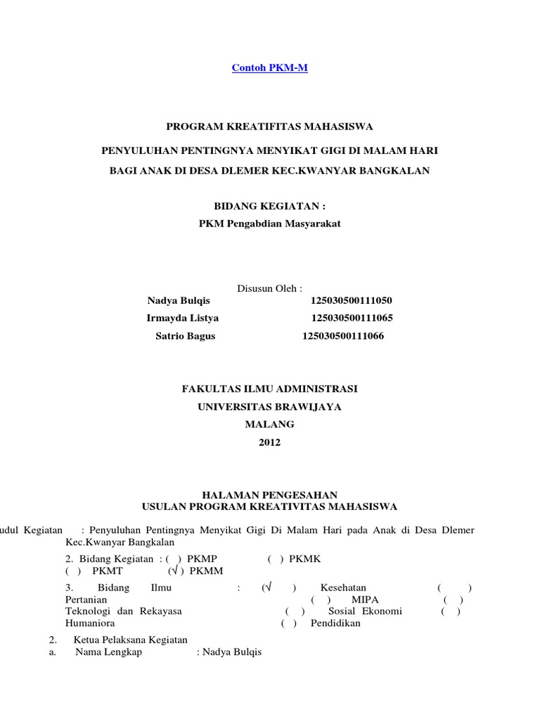 Contoh PKM M | PDF
