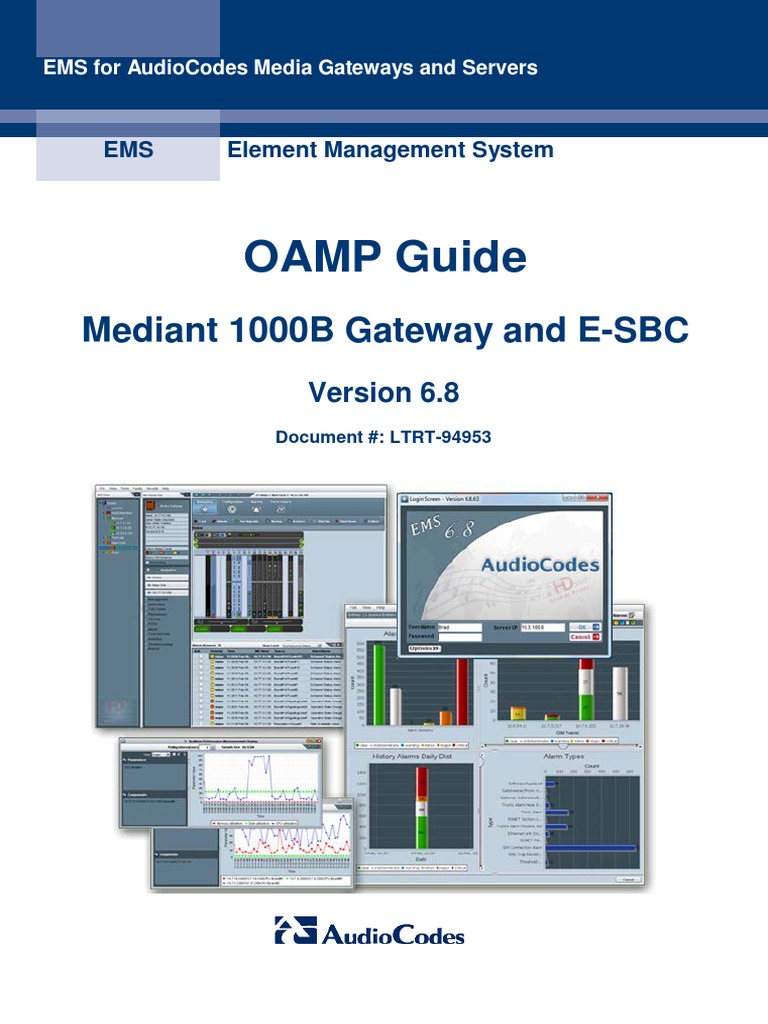 LTRT-94953 Mediant 1000 Gateway and E-SBC OAMP Guide Ver. 6.8 | PDF ...