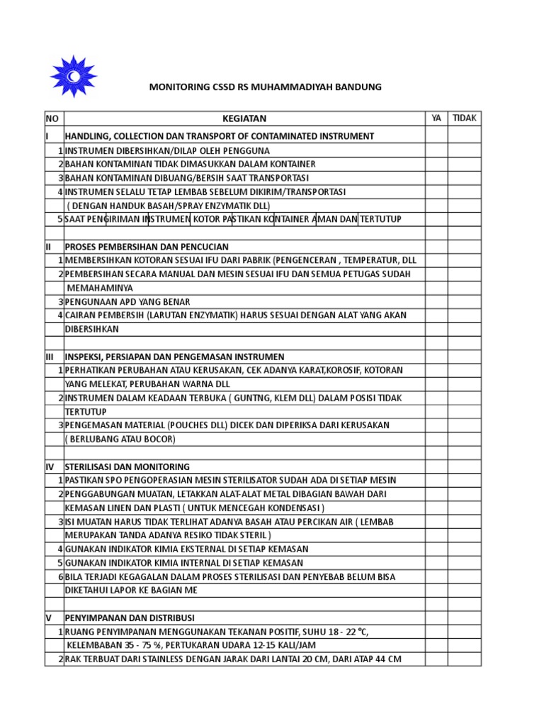 Monitoring CSSD | PDF | Teknologi & Rekayasa
