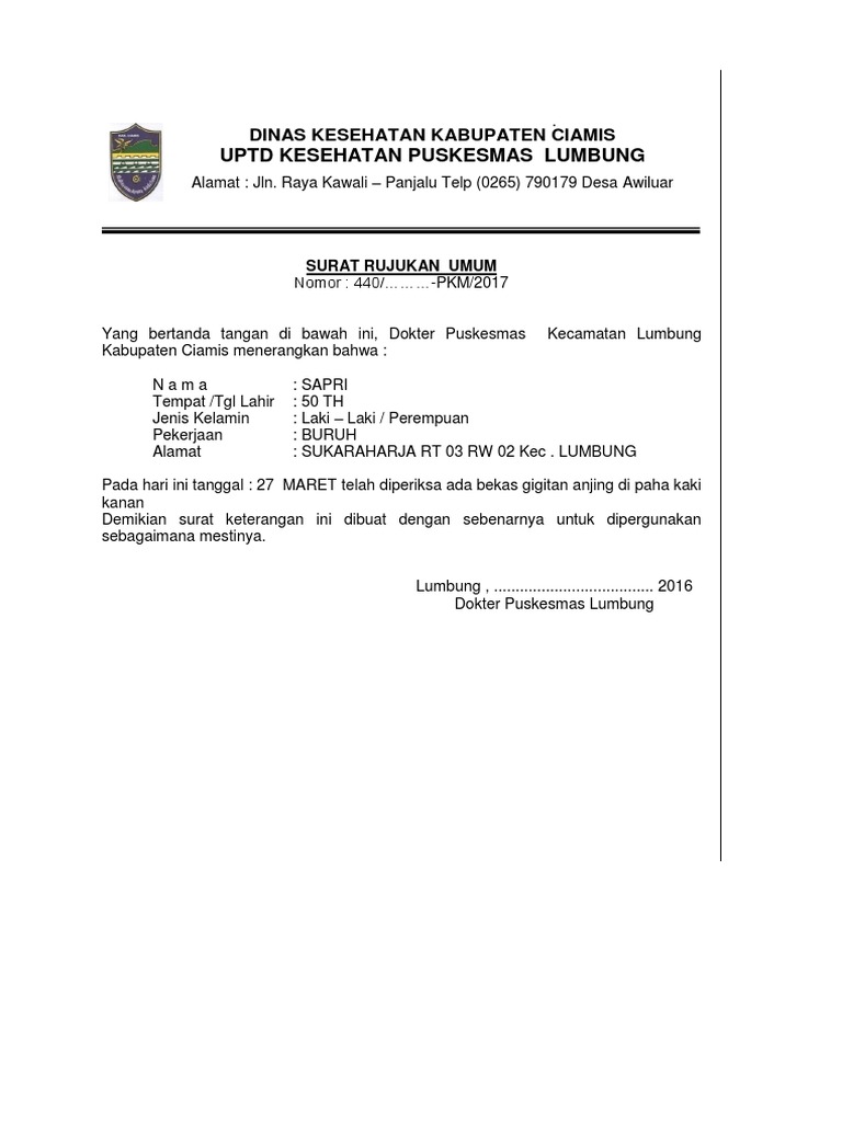 Surat Rujukan Umum | PDF