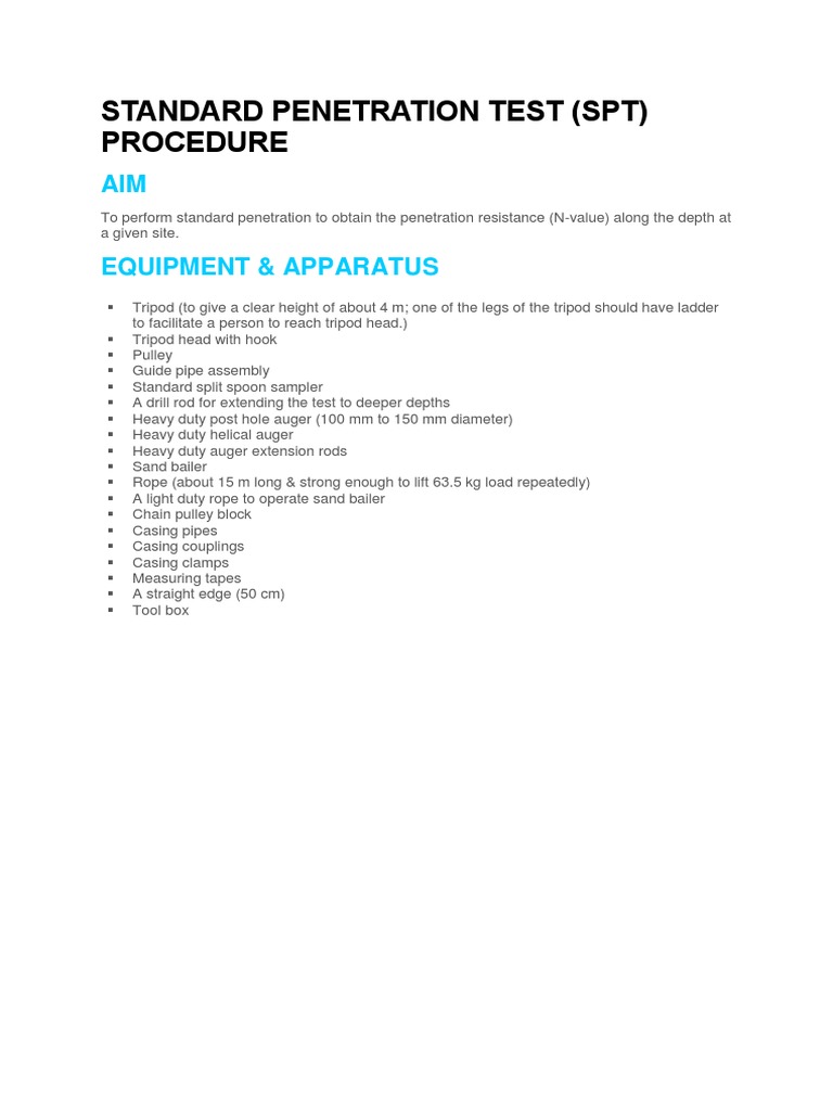 Standard Penetration Test | PDF | Nature