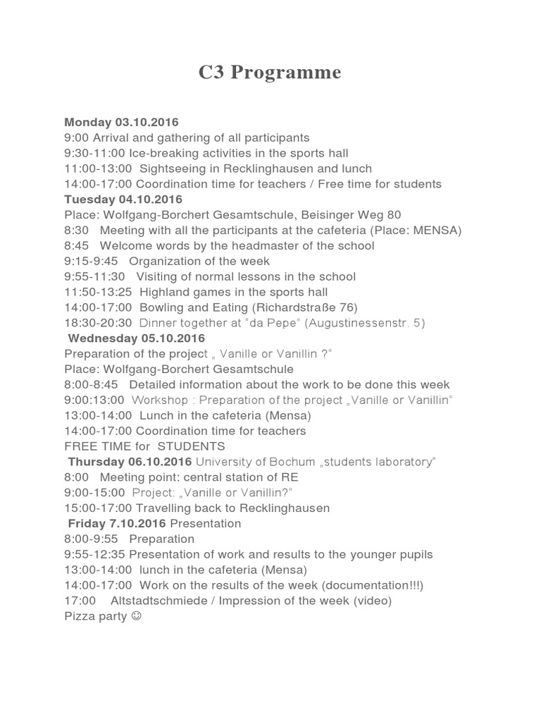 Programme c3 | PDF