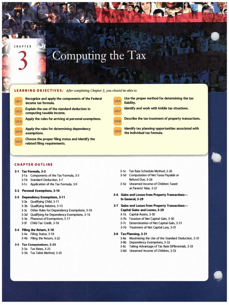 Part 01 - CH 03-Computing The Tax | PDF | Personal Exemption (United ...