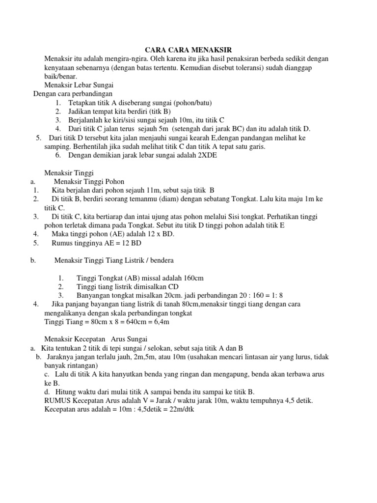 Cara Cara Menaksir | PDF