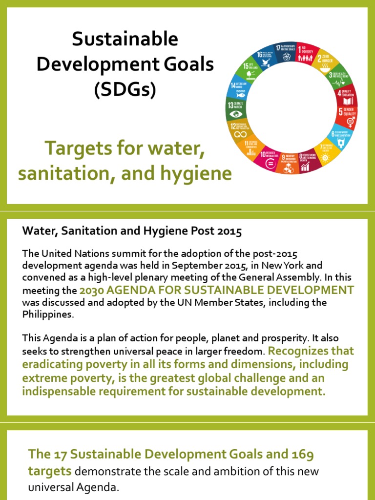 Water, Sanitation, and Hygiene Goals | PDF | Wash | Sanitation