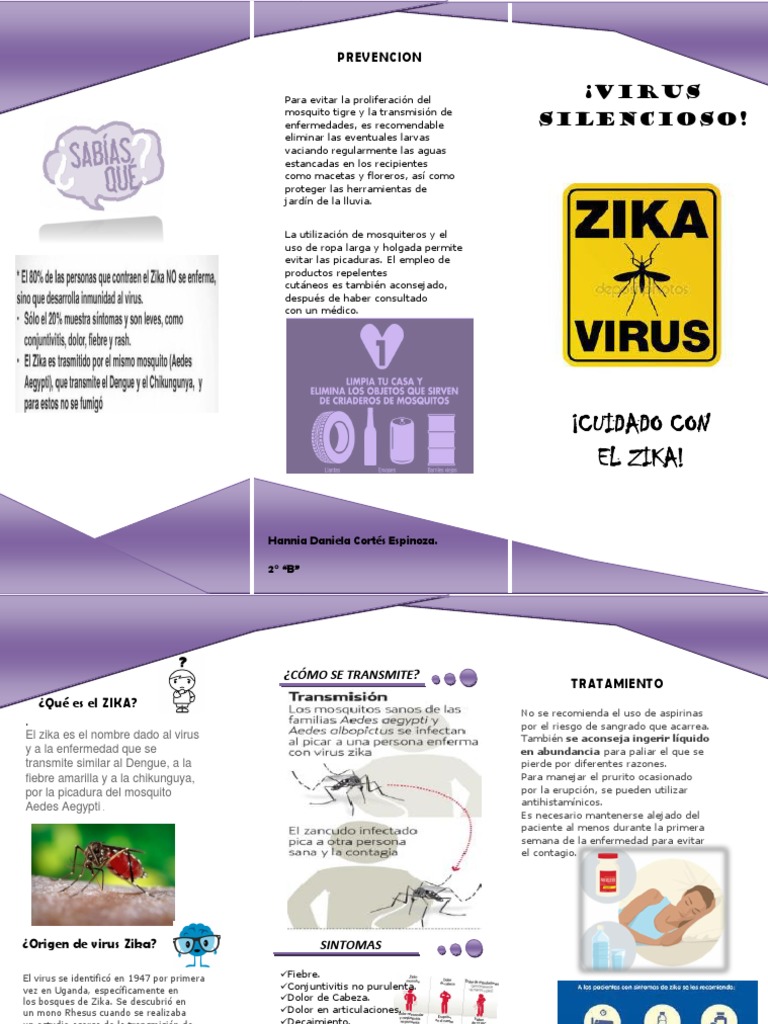 Triptico Zika | PDF | Fiebre del zika | Medicina Veterinaria Triptico Zika | PDF | Fiebre del zika | Medicina Veterinaria