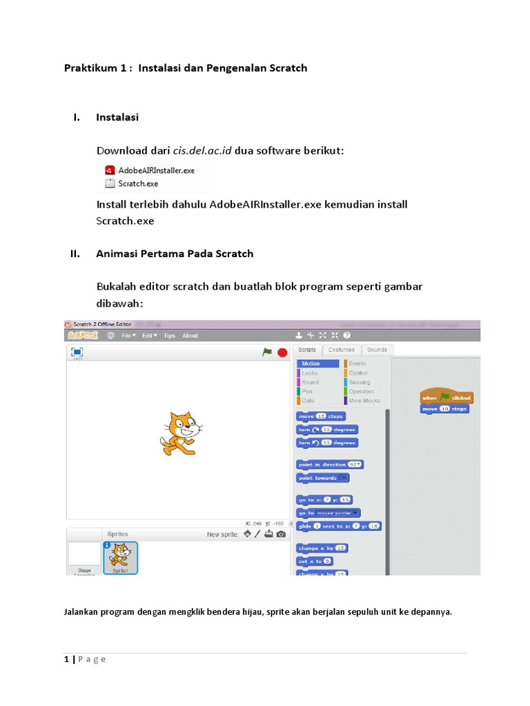 Modul 1 Scratch Praktikan | PDF