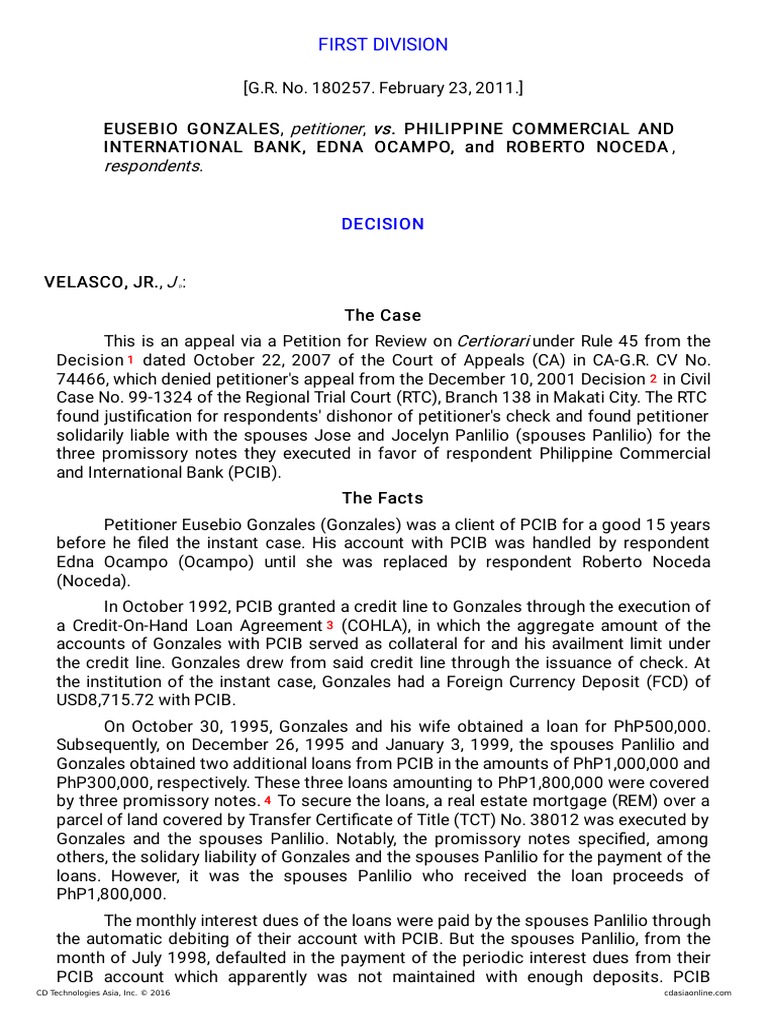 PCIB Check Dishonor Upheld | PDF | Damages | Loans